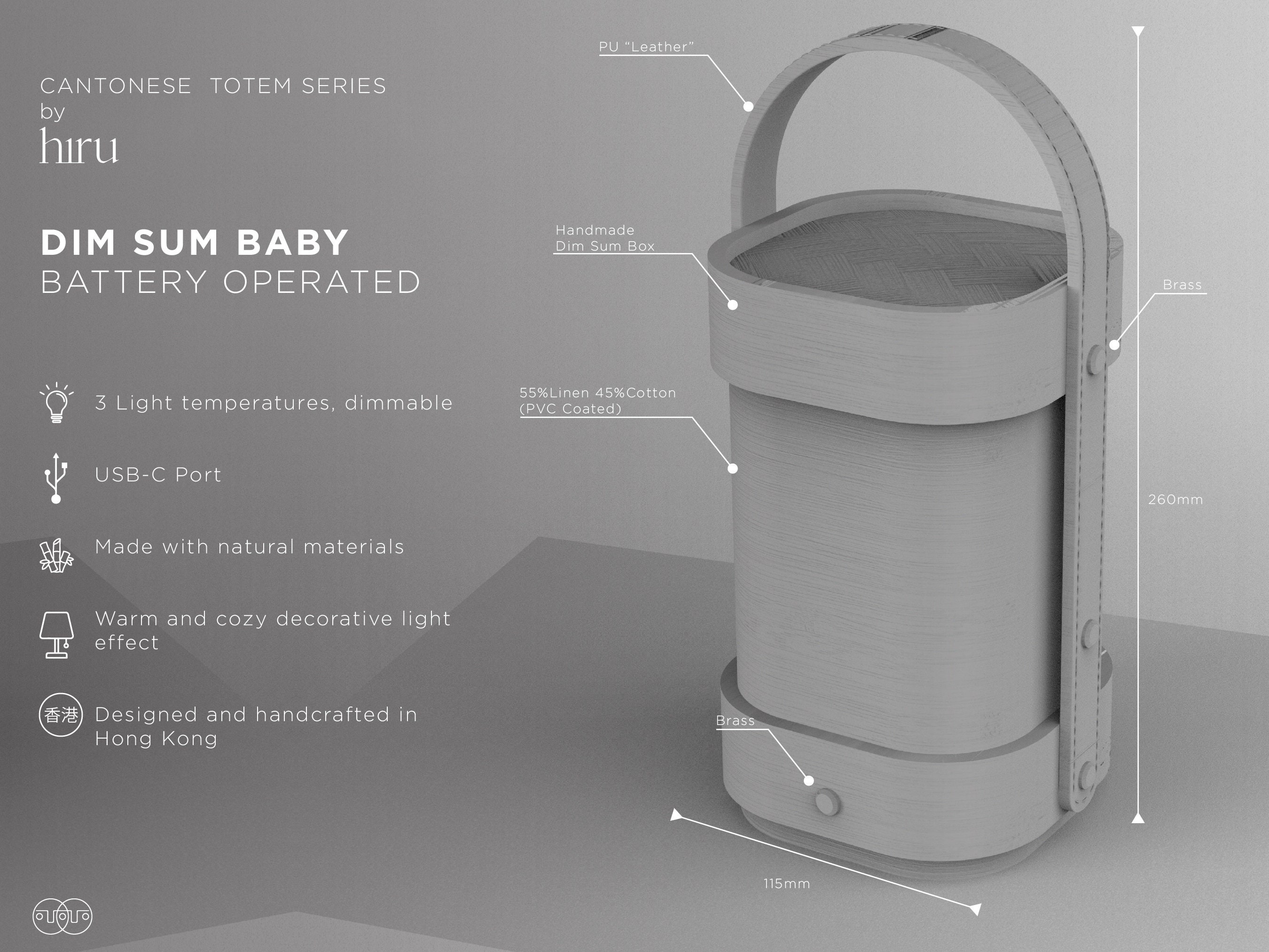 DIM SUM BO Handmade Dim Sum Lamp Battery Operated, Wabi Sabi Decor ...