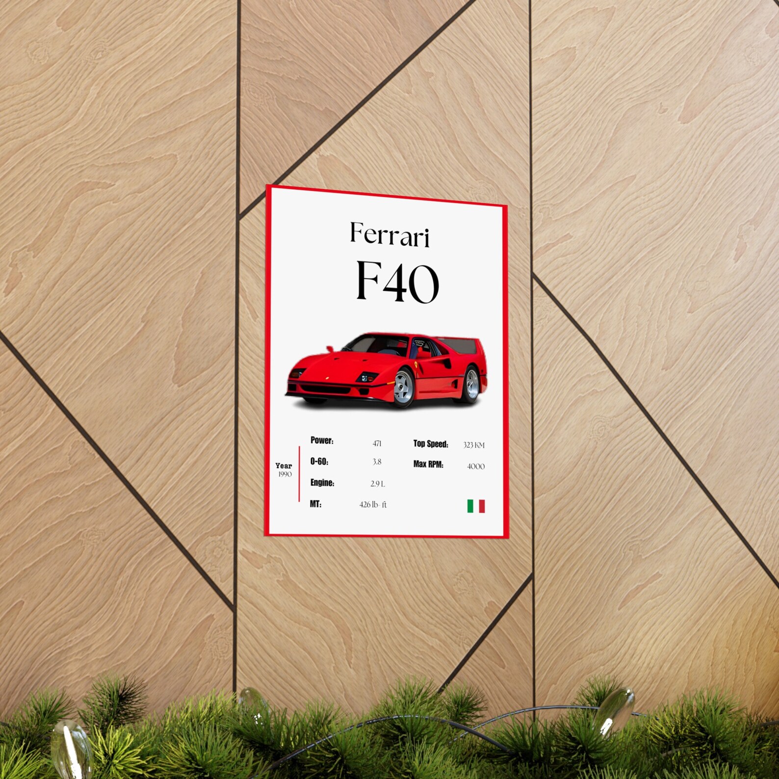 Ferrari F40 red Posters - Etsy