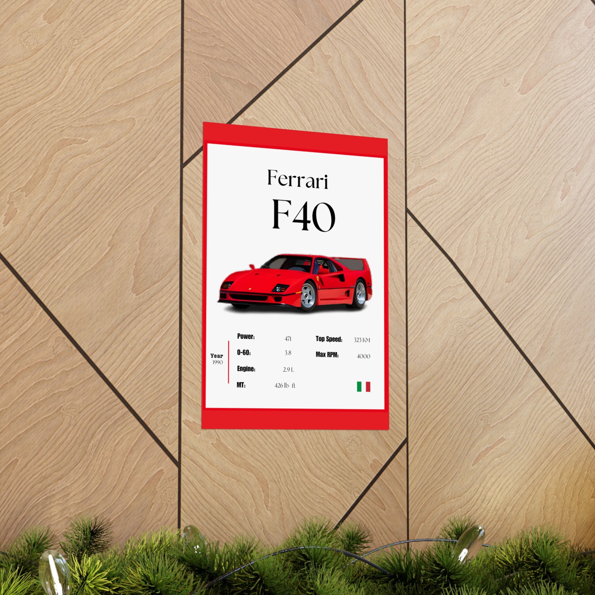 Ferrari F40 red Posters - Etsy