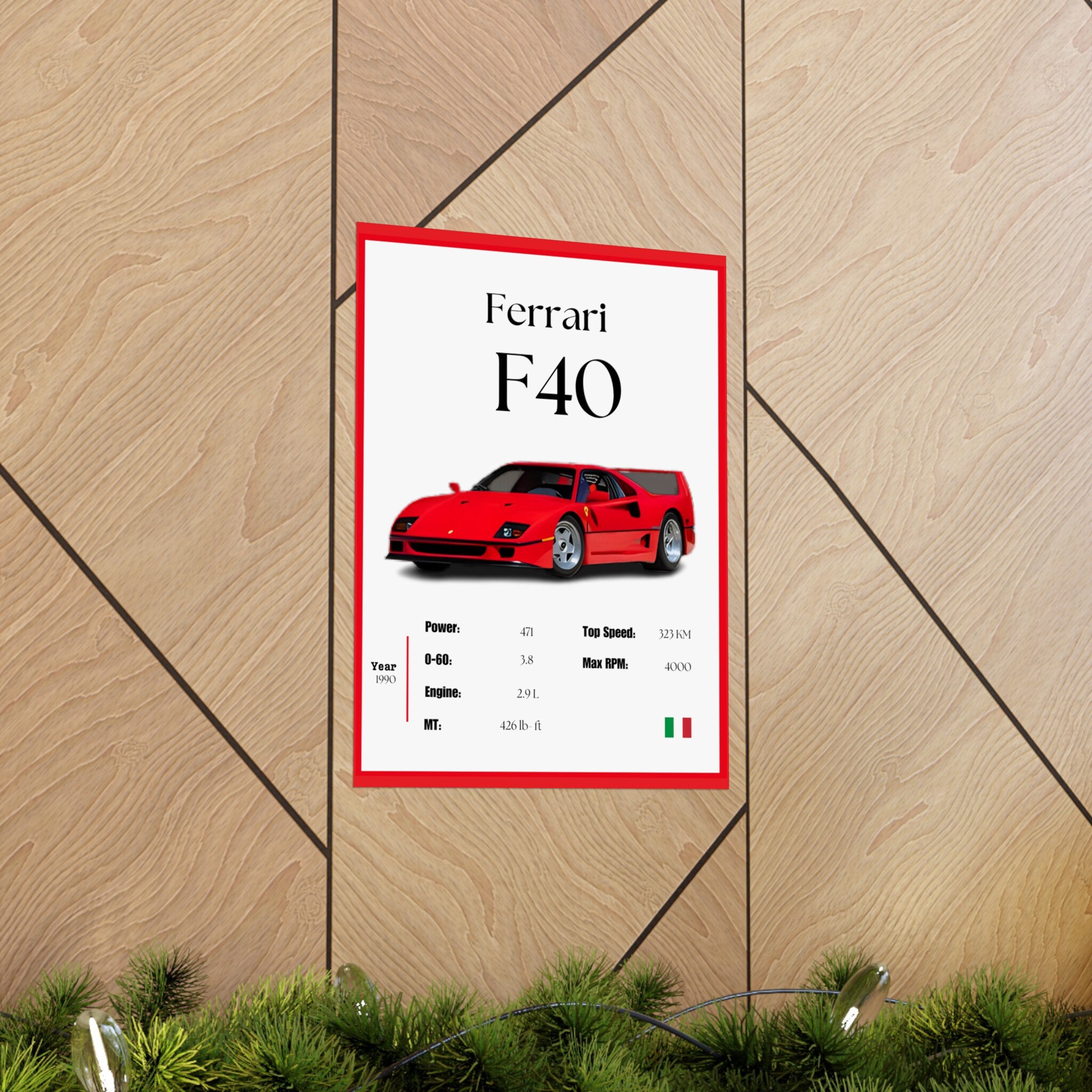 Ferrari F40 red Posters - Etsy