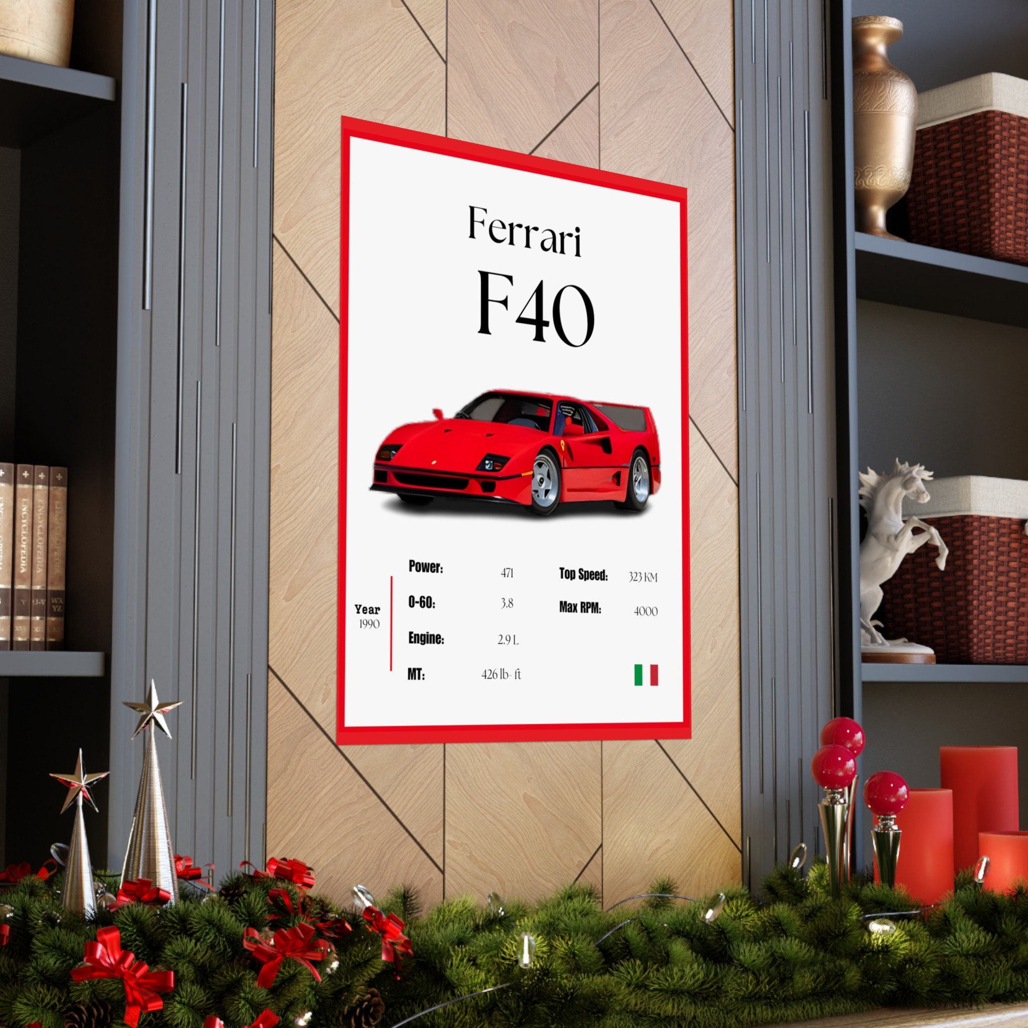 Ferrari F40 red Posters - Etsy