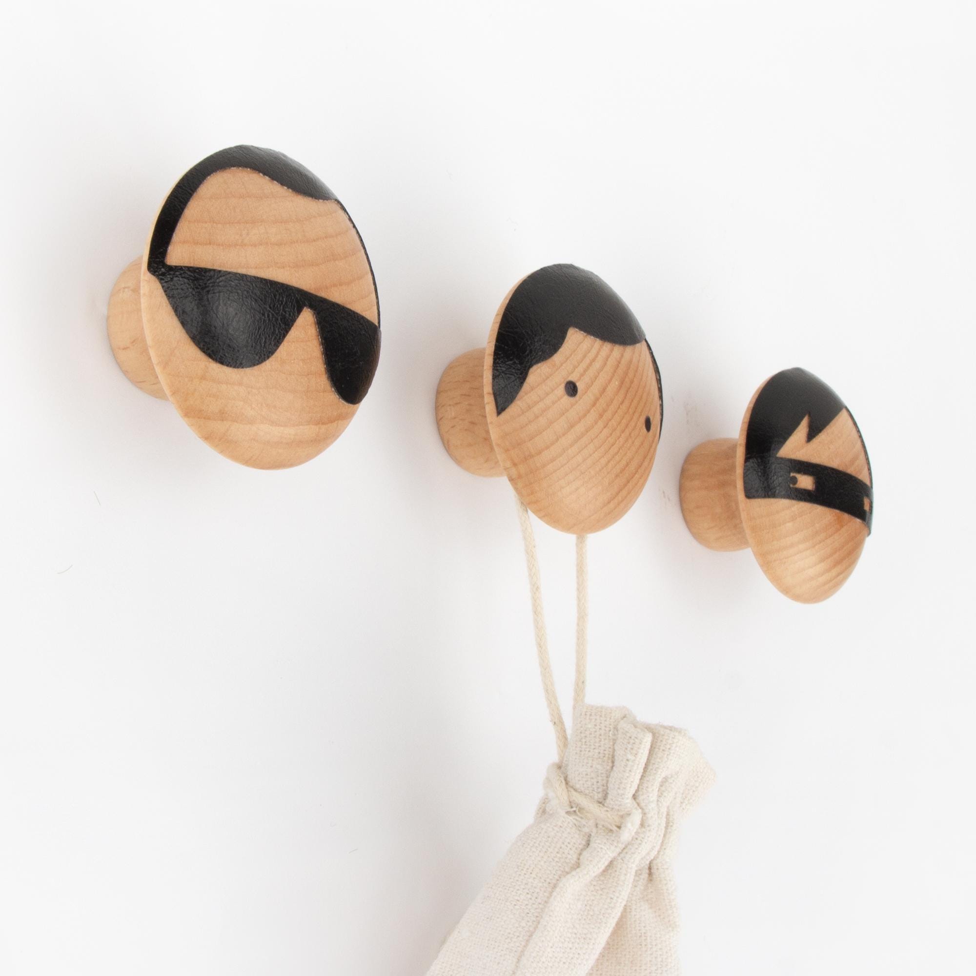 Personalized Funny Face Wall Hook Set,decorative Wall Coat Hook ...