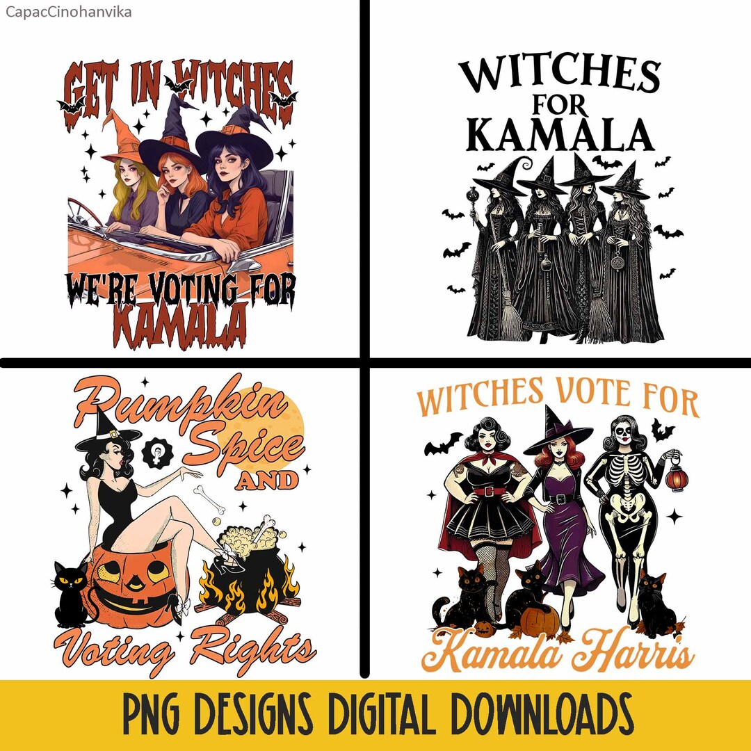 Kamala Harris Halloween Png, Halloween Election Png, Get in Witches, We ...
