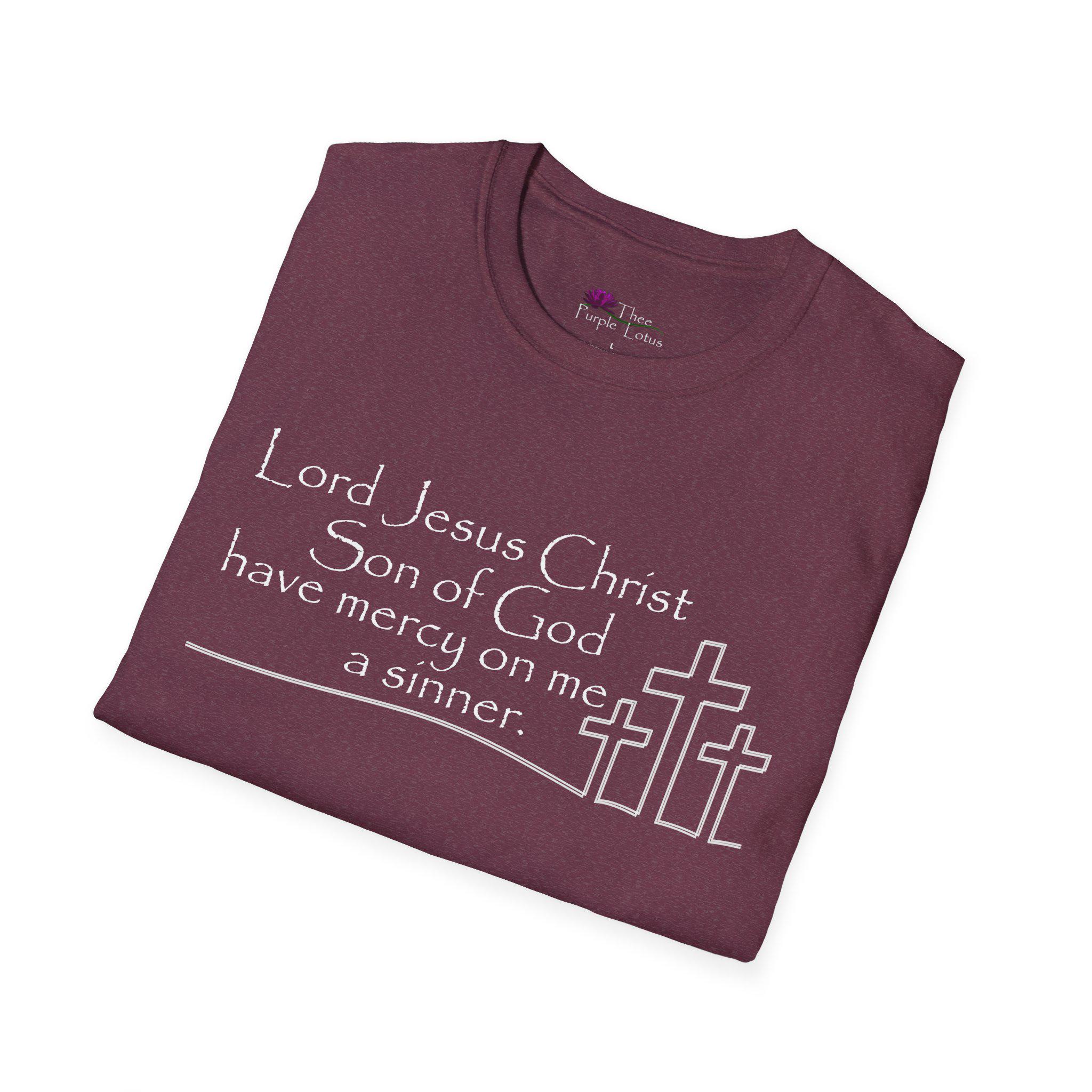 Trinity Cross and Jesus Prayer T-shirt | Christian Faith Tee ...