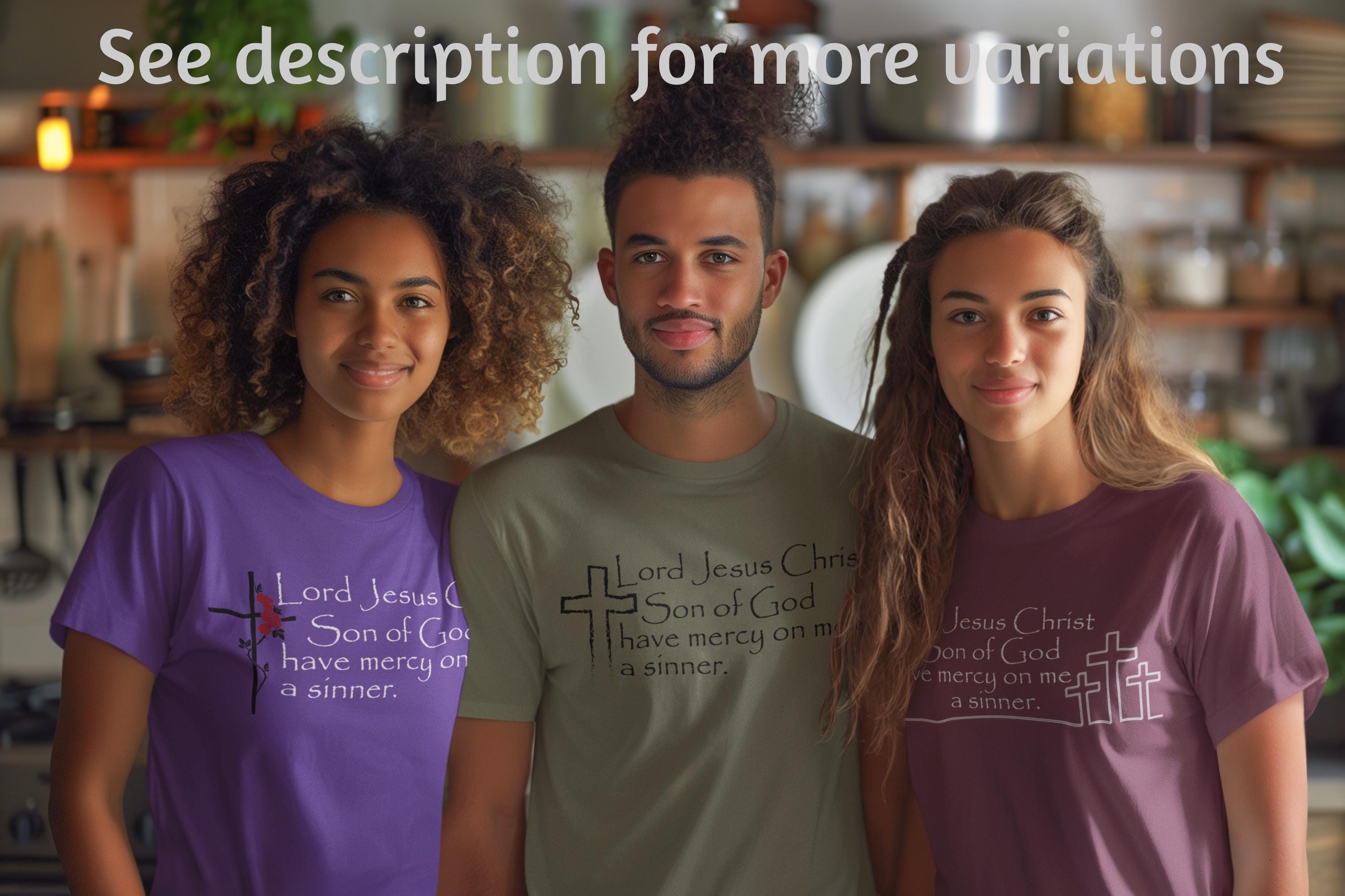 Trinity Cross and Jesus Prayer T-shirt | Christian Faith Tee ...