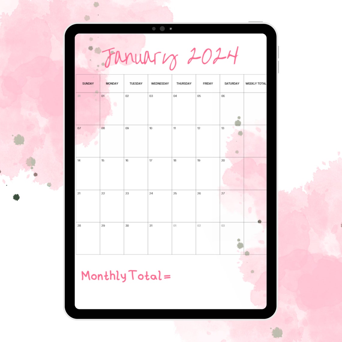 Word Count Tracker Writing Template Digital Download PDF Goodnotes ...