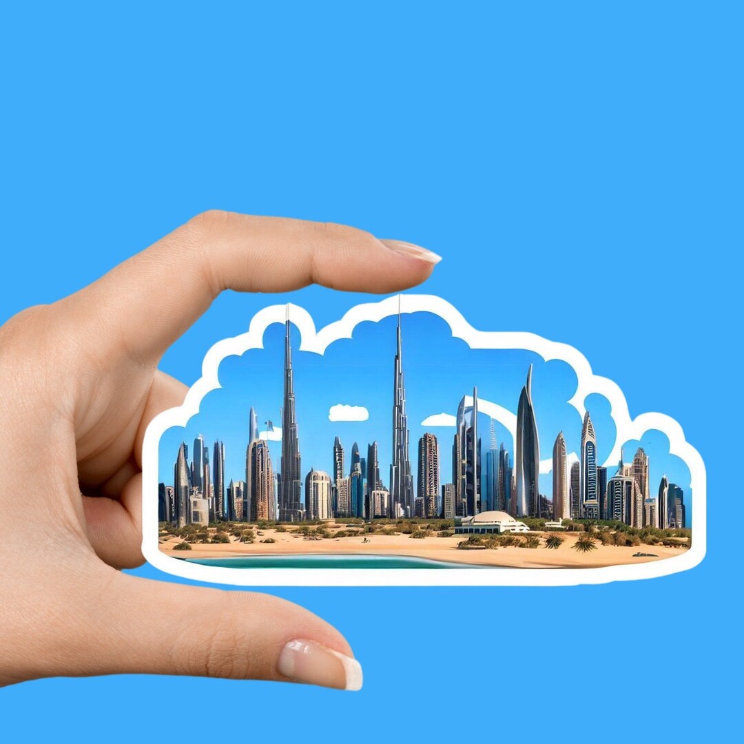 Dubai Sticker: I UAE Landmark Decal | Arabian Nights Vinyl Sticker ...