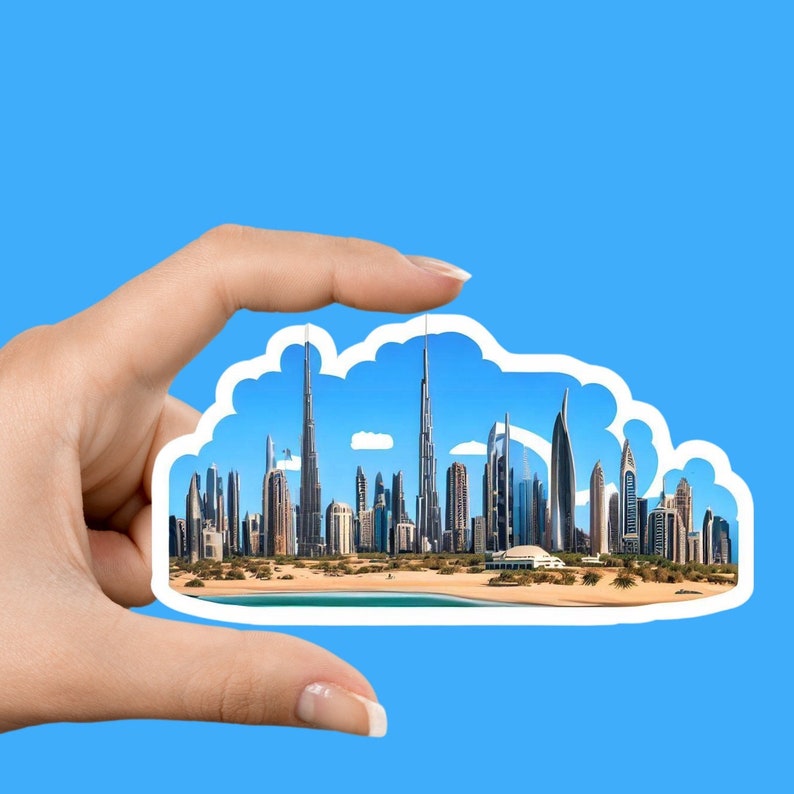 Dubai Sticker: I UAE Landmark Decal | Arabian Nights Vinyl Sticker ...