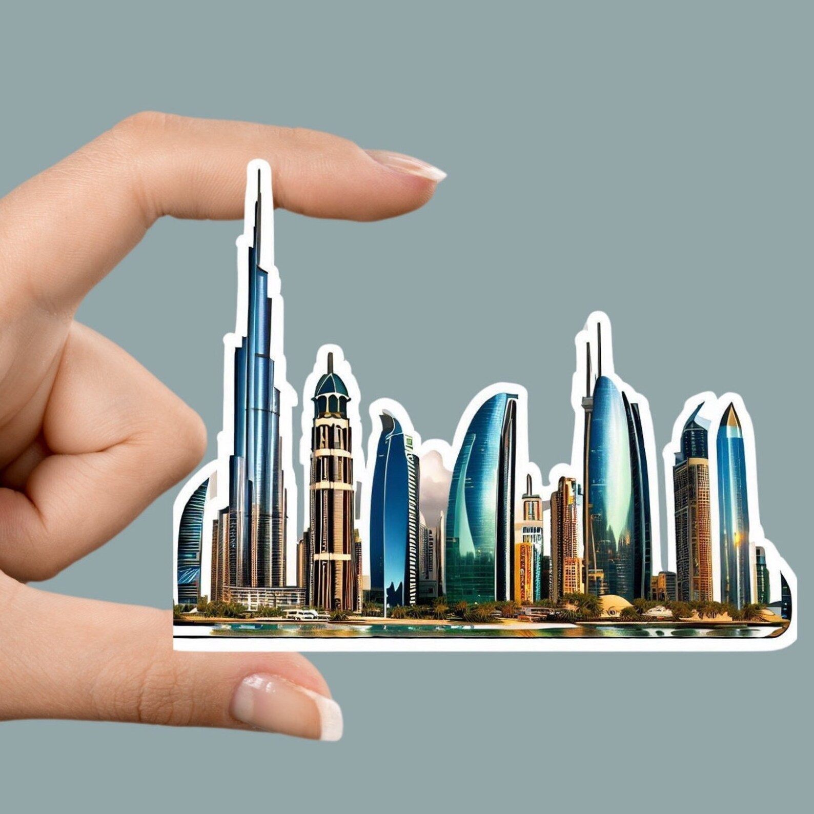 Dubai Sticker: I UAE Landmark Decal | Arabian Nights Vinyl Sticker ...