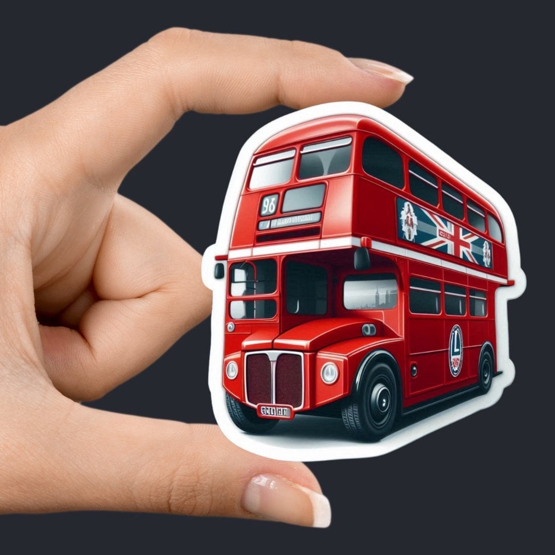 London Red Bus Sticker: I England Bus Decal | Vinyl Sticker | London ...