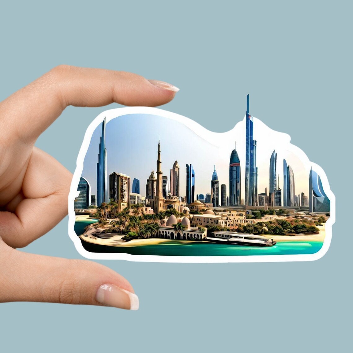 Dubai Sticker: I UAE Landmark Decal | Arabian Nights Vinyl Sticker ...