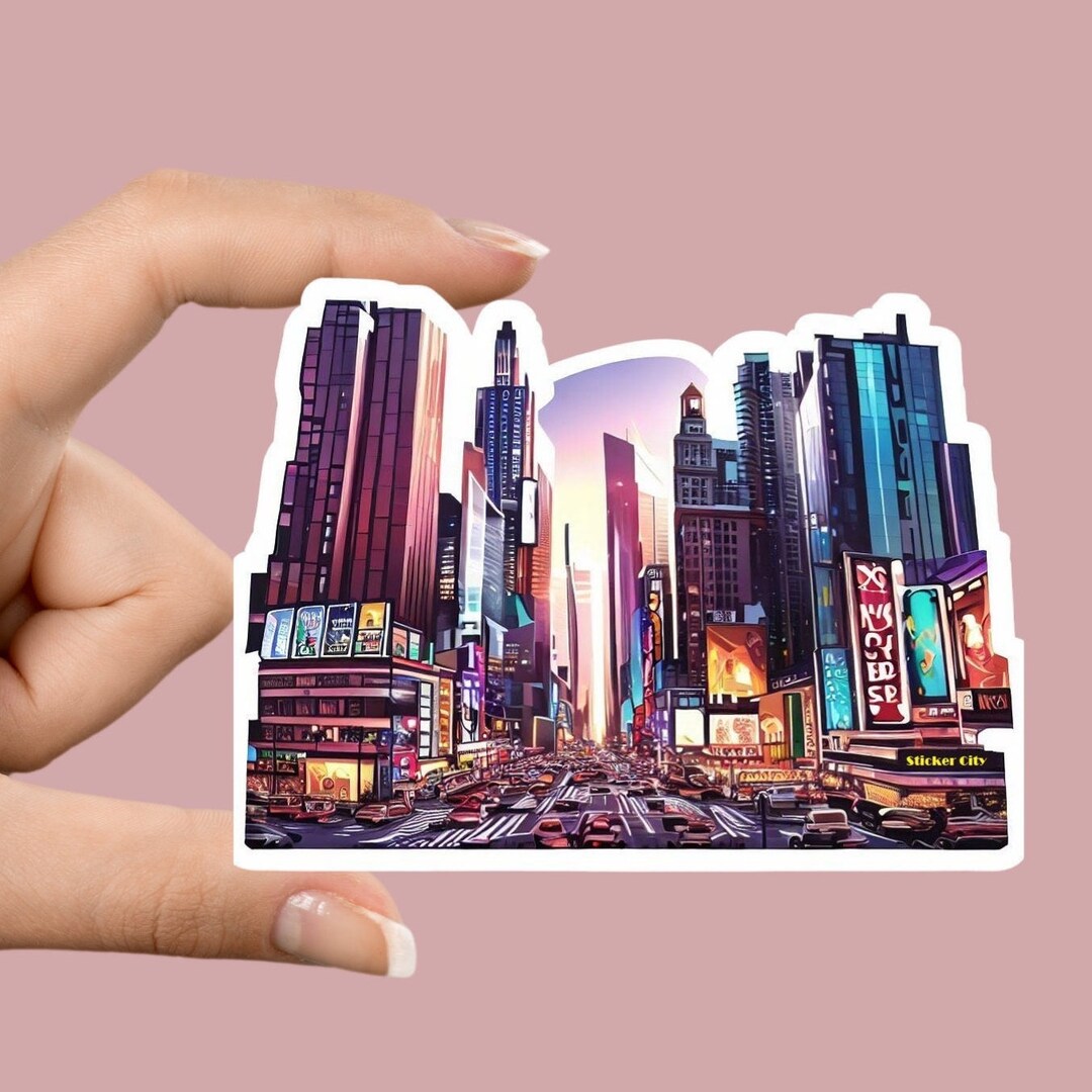 New York City Skyline Sticker | Big Apple Cityscape Decal - Etsy