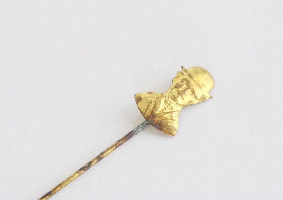 Vintage Charlie Chaplin Gold Tone Stick Lapel Pin Collectible ...