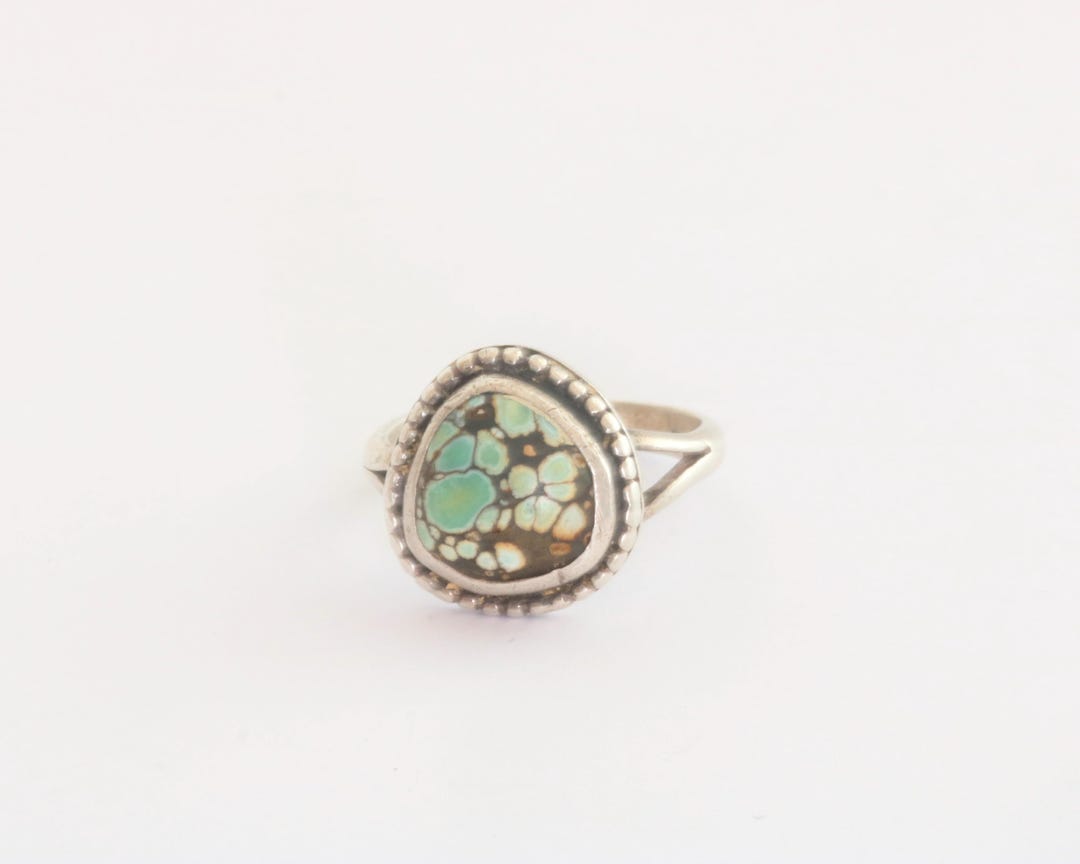 Vintage Sterling Silver Vericite Ring With Matrix Pattern - Size 6 ...