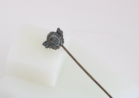 Antique Winged Cherub Head Stick Pin Hat Pin // Vint… - Gem