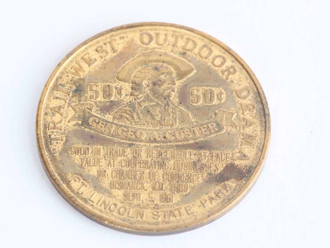 Vintage 1961 Dakota Territory Centennial Trail West Outdoor Drama Token ...