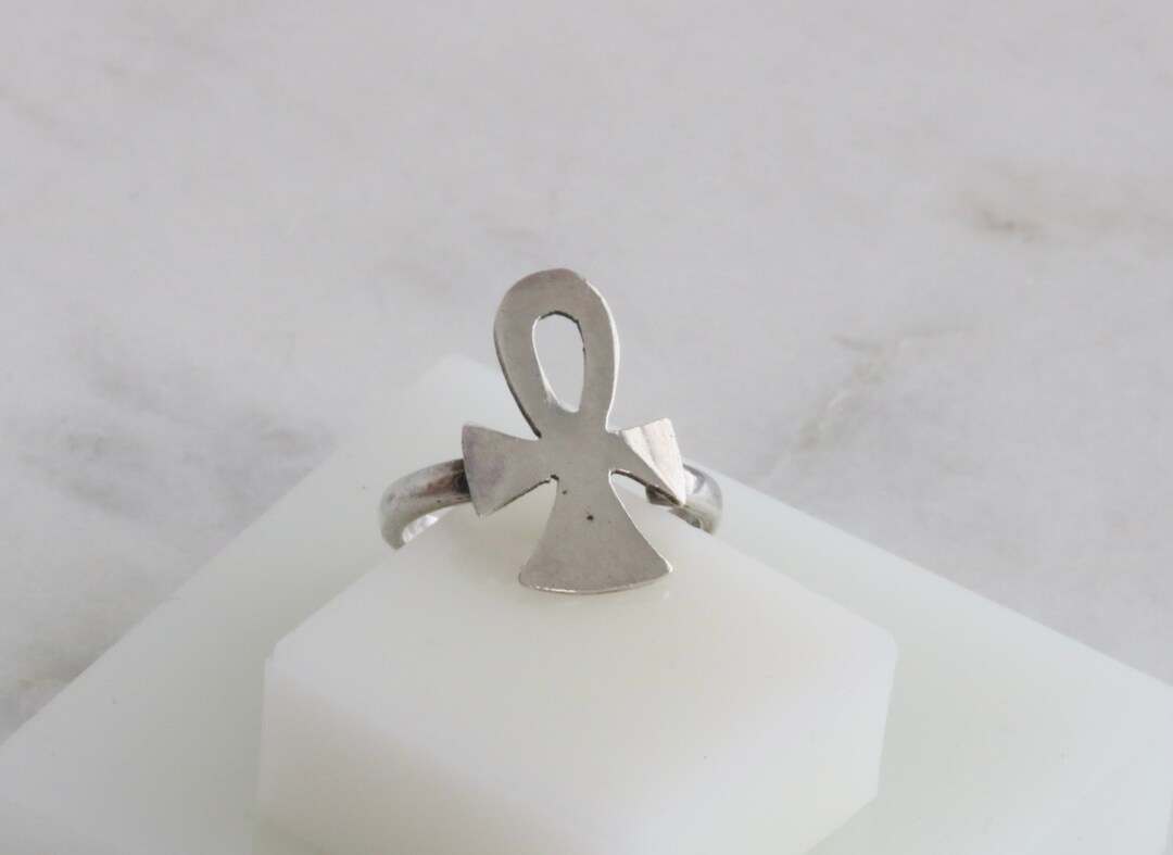 Vintage Sterling Silver Ankh Cross Ring // Handcrafted in Mexico ...