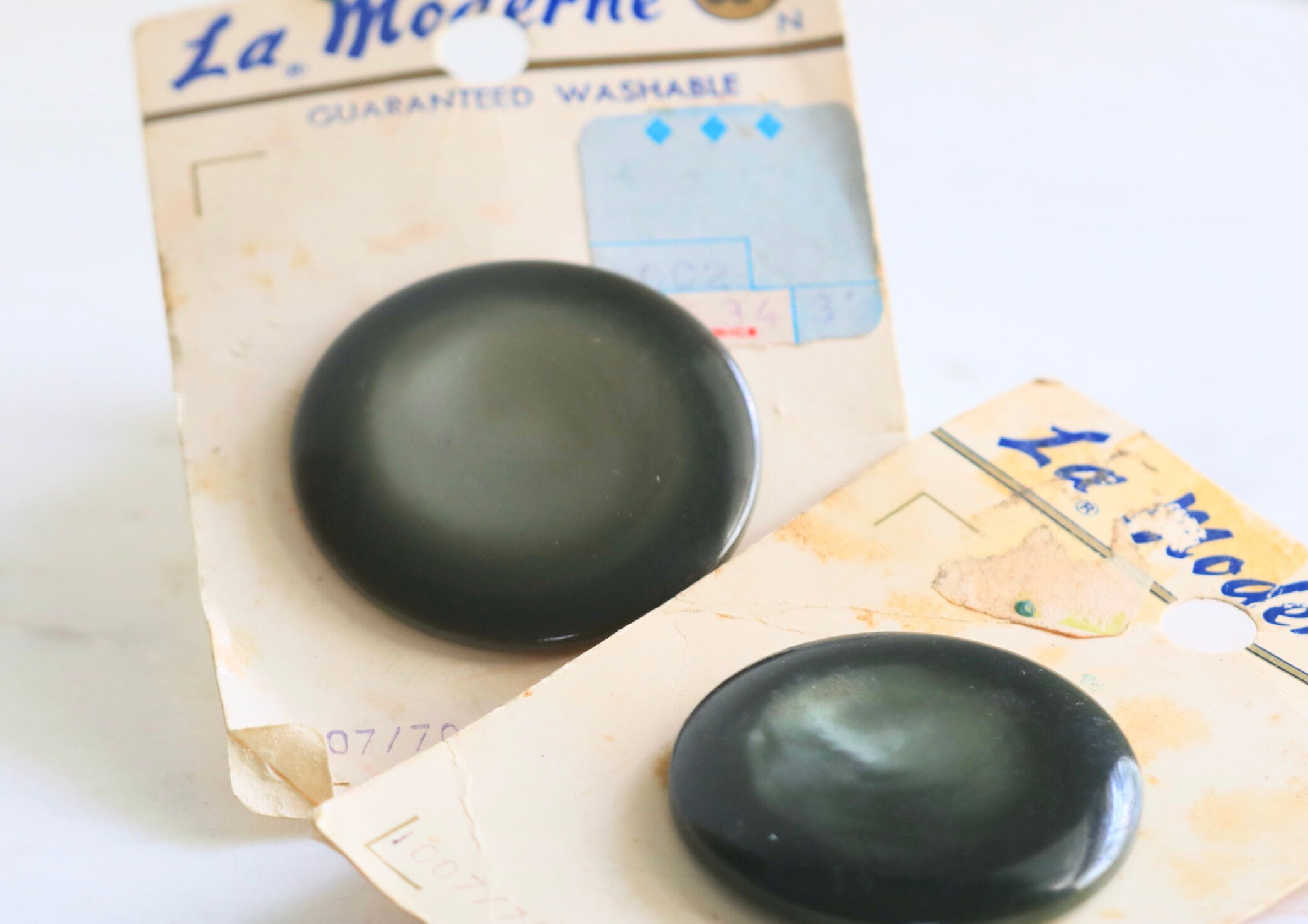 Vintage Large Moon Glow Lucite Buttons by Lamoderne, 1 3/4 Inches ...