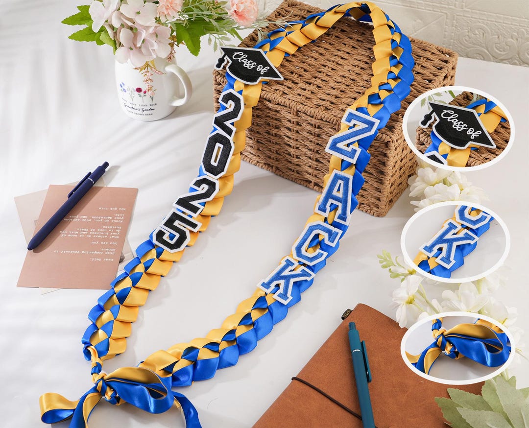 Custom Graduation Lei With Name,class of 2025 Graduation Lei,graduation ...