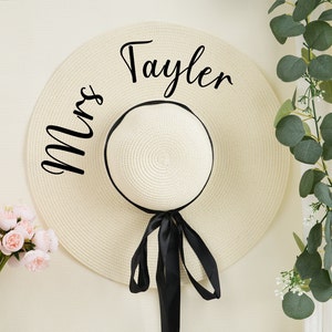 Custom Bride Sun Hat: Personalized Honeymoon Beach Hat - Etsy
