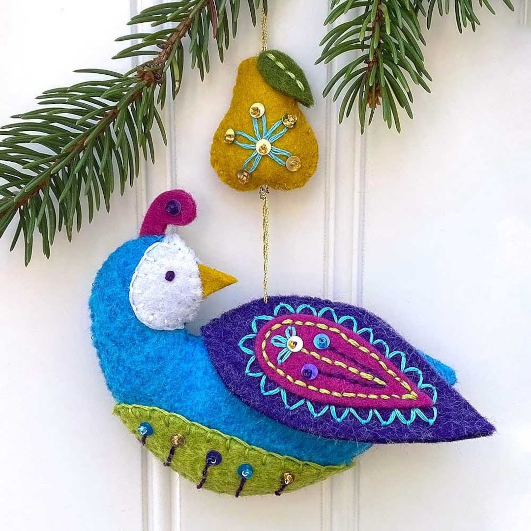 PATTERN TUTORIAL: Partridge and Pear Ornament - Etsy