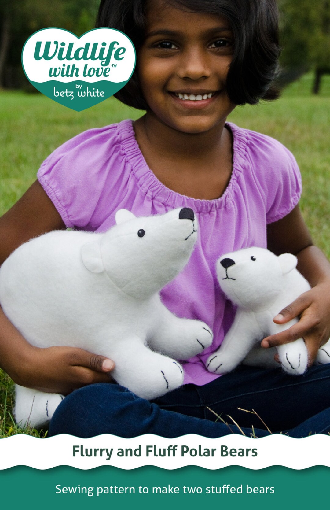 Flurry and Fluff Stuffed Felt Polar Bears PDF Pattern - Etsy