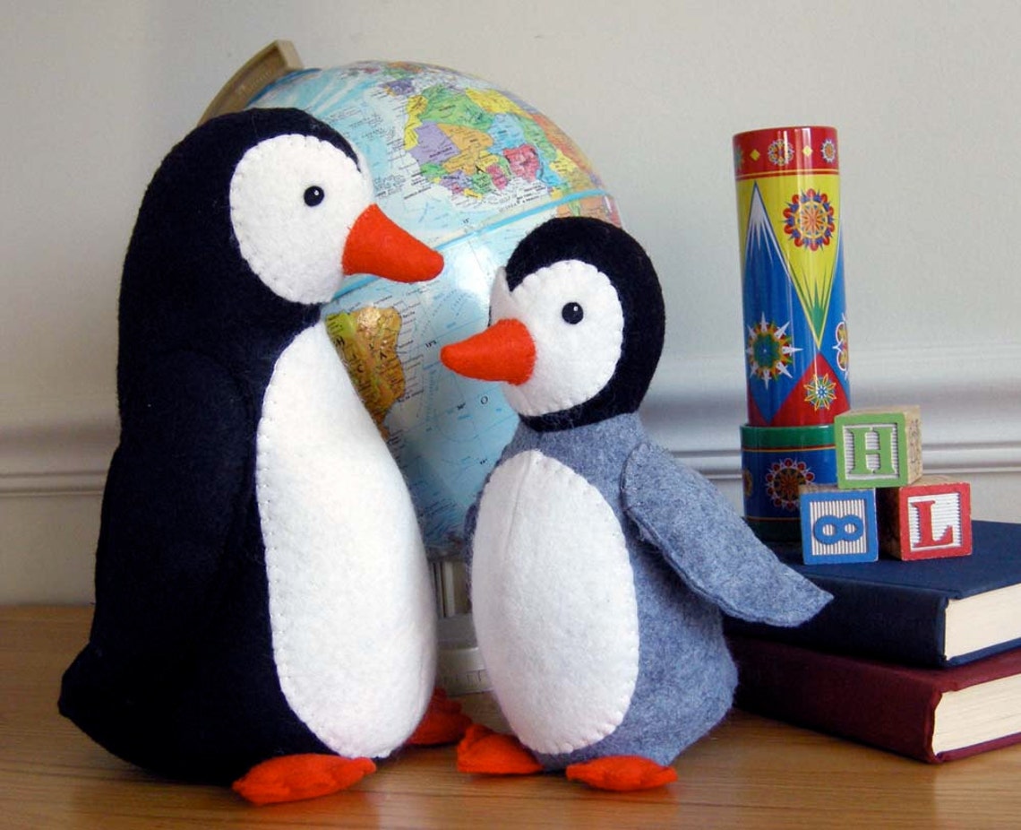 Poppy and Pip Stuffed Felt Penguin PDF Pattern - Etsy