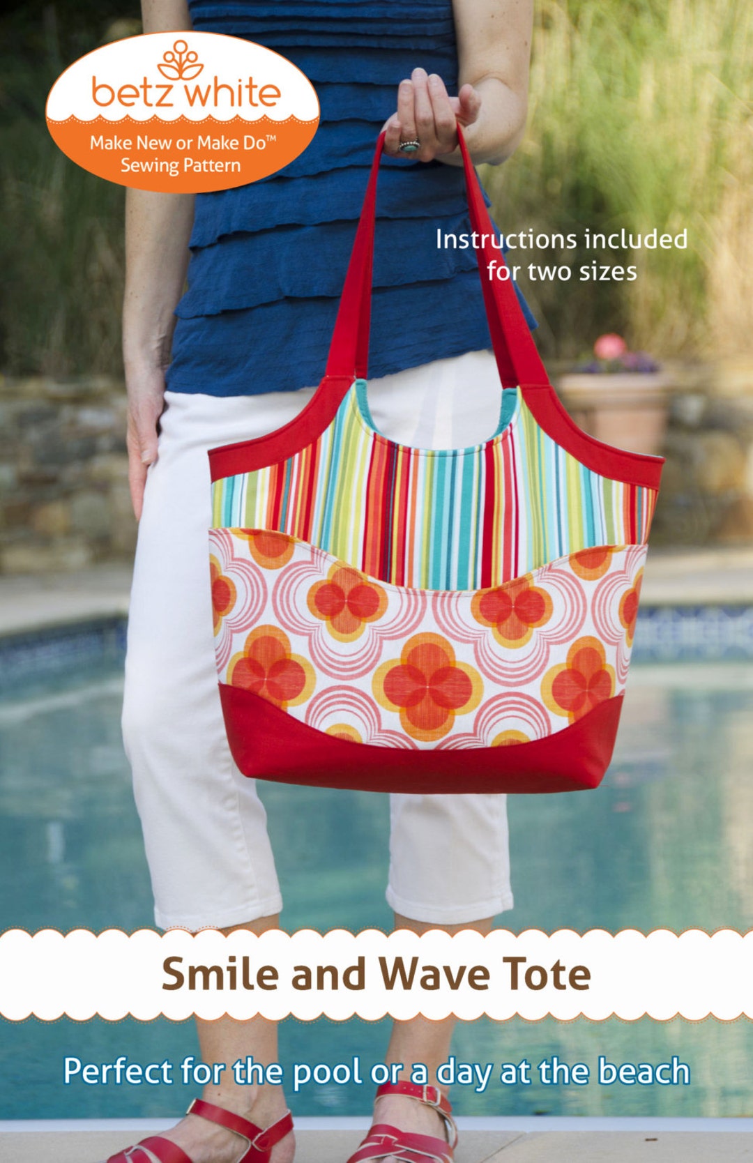 Smile and Wave Tote Bag PDF Sewing Pattern - Etsy
