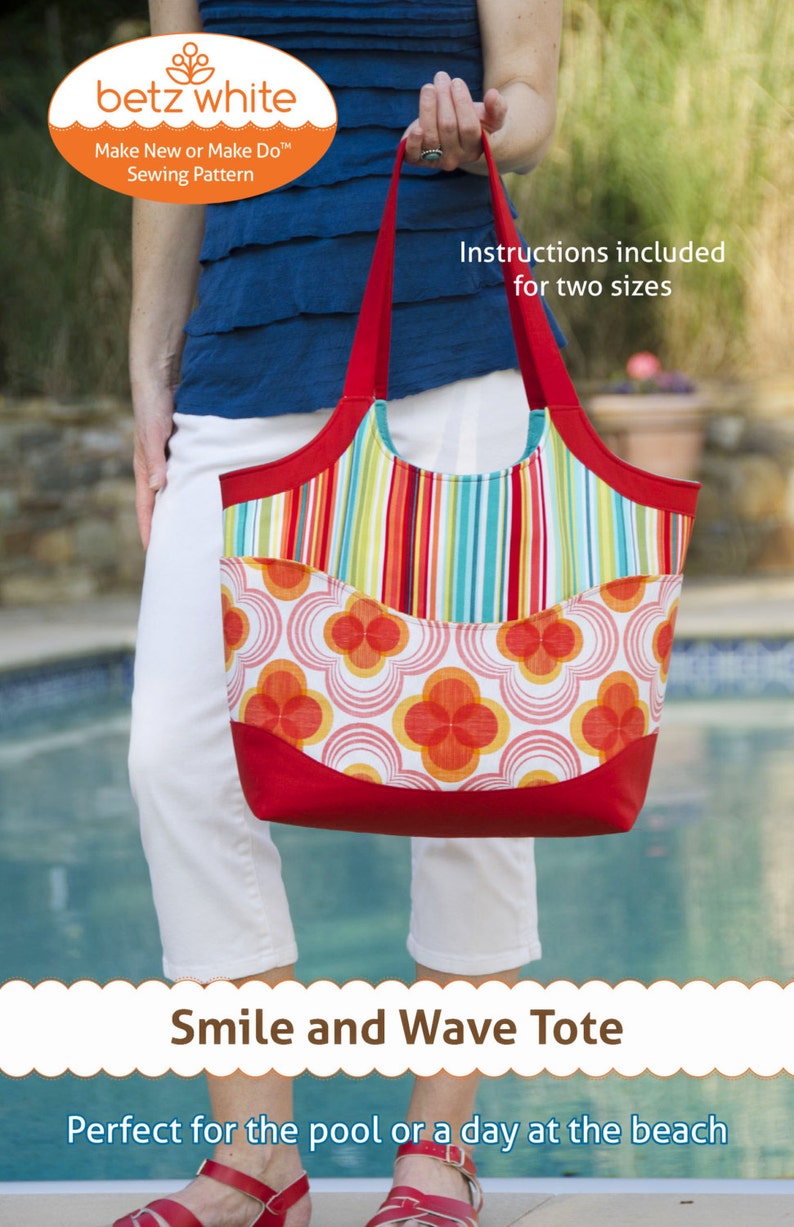 Smile and Wave Tote Bag PDF Sewing Pattern - Etsy España