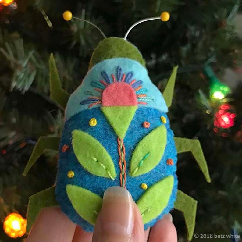 Beetle Bug Felt Ornament PDF PATTERN - Etsy