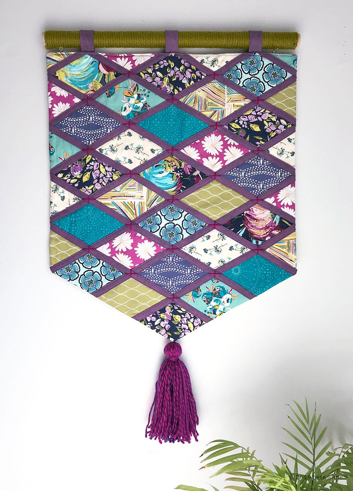 Boho Patchwork Wall Hanging PDF Pattern - Etsy