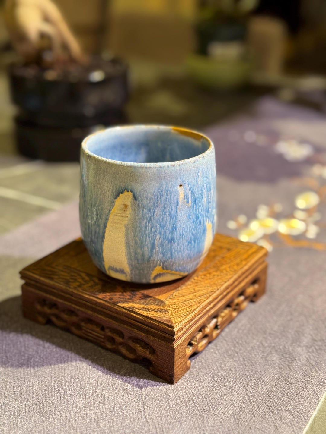 Handmade Cloudy Sky Teacup 曇空 kumosora Ceramic Tea Cup Artisan Pottery ...