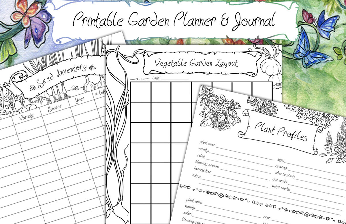 Floral Garden Planner Worksheets, Garden Journal Digital Printable ...
