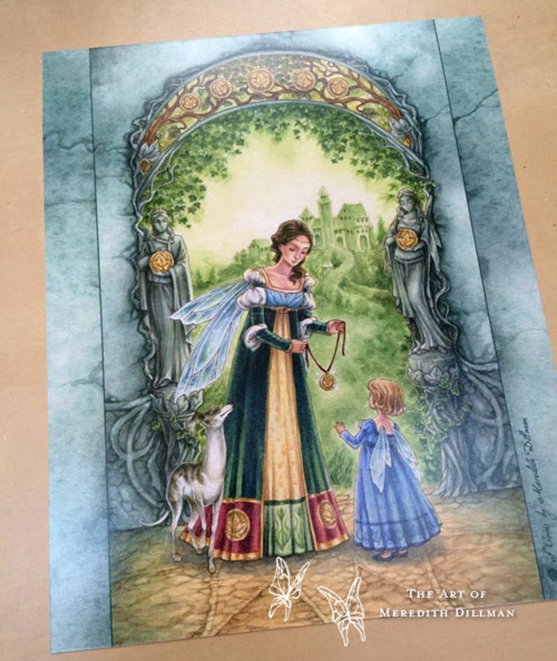 Mother and Daughter Art Tarot Art Print Coins 10 of - Etsy