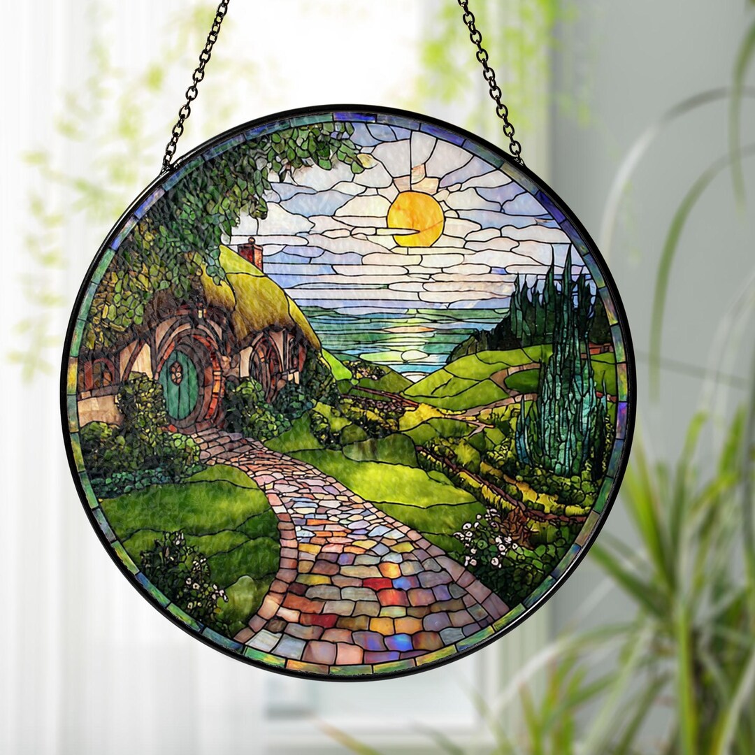 Handmade Shire Stained Glass Suncatcher: Fantasy Home Decor - Etsy