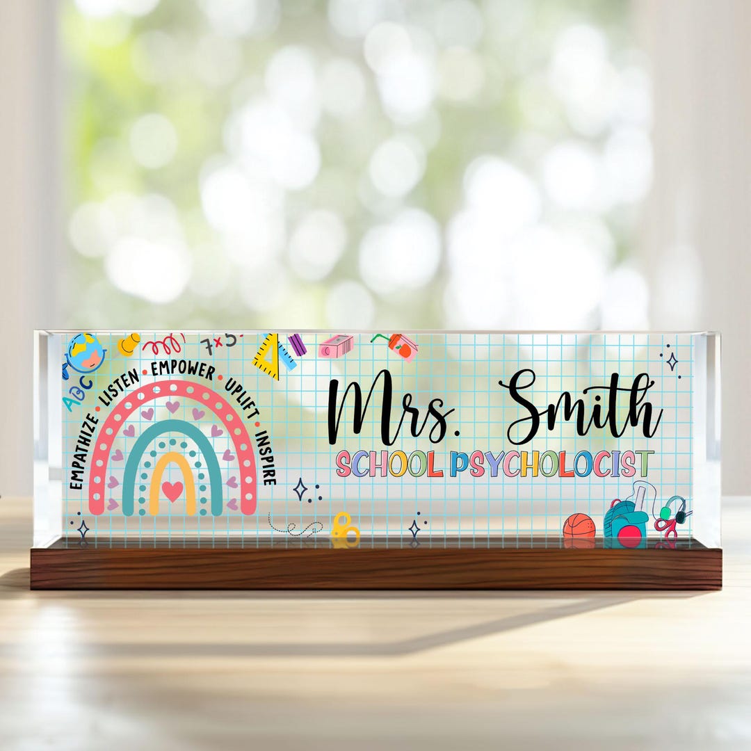 School Psychologist Desk Name Plate - School Psychologist Gifts ...