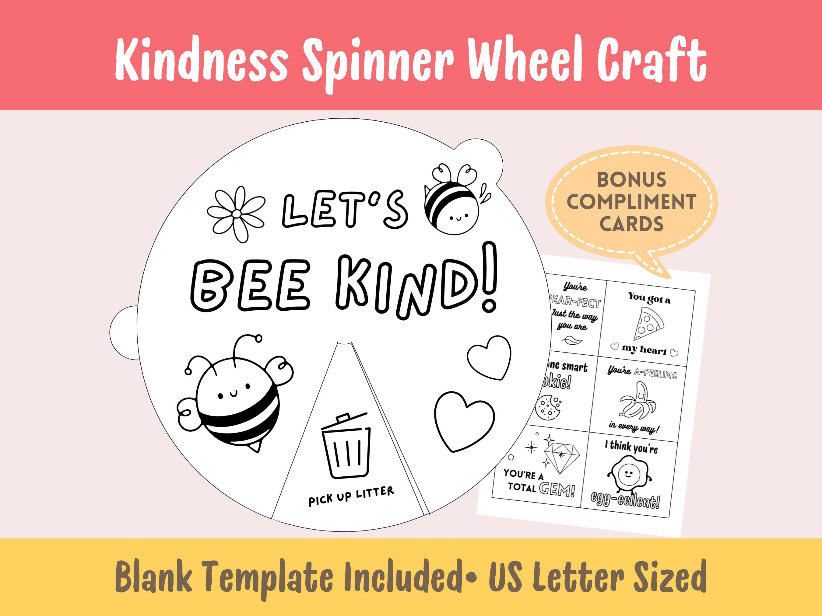 Kindness Spinner Wheel Craft, Classroom Kindness, Kindness Activity for ...