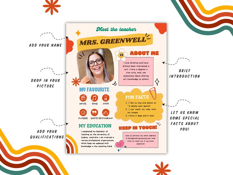 Editable Meet the Teacher Template, Back to School, Daycare Flyer ...