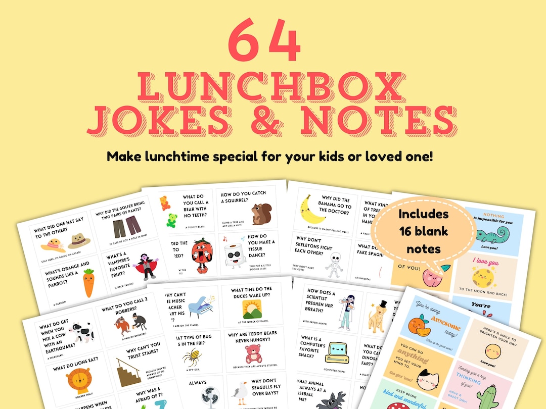 Lunchbox Jokes, Lunchbox Notes, Jokes for Kids, Kids Riddles, School ...