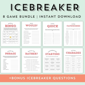 Icebreaker Games, Icebreaker Questions, Printable Icebreaker, Group ...