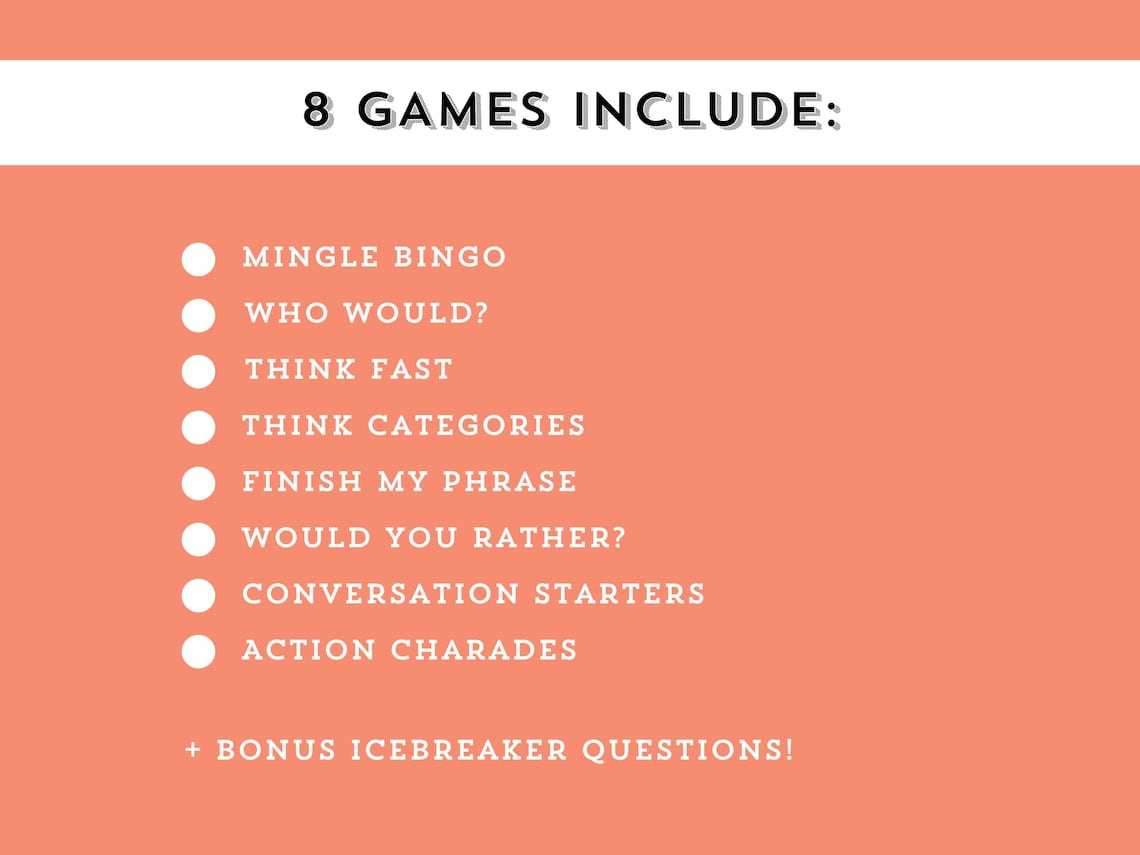 Icebreaker Games, Icebreaker Questions, Printable Icebreaker, Group ...
