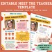 Editable Meet the Teacher Template, Back to School, Daycare Flyer ...