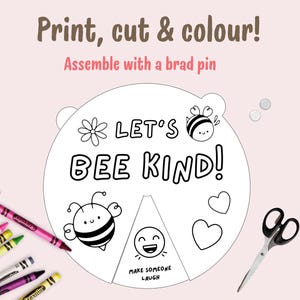 Kindness Spinner Wheel Craft, Classroom Kindness, Kindness Activity for ...