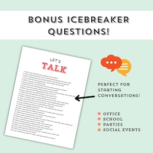 Icebreaker Games, Icebreaker Questions, Printable Icebreaker, Group ...
