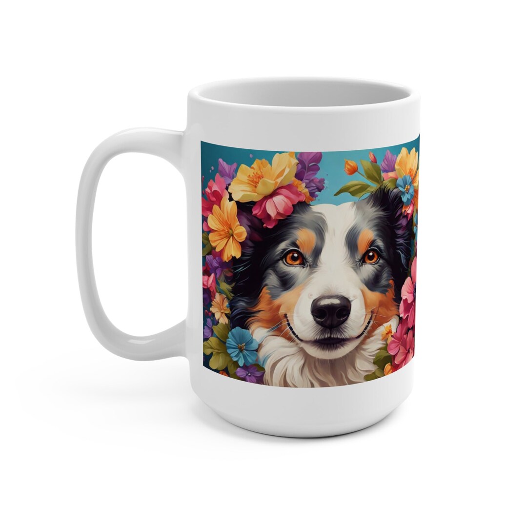 Border Collie Mug, Coffee Mug 15oz, Border Collie Gift, Dog Mom Mug ...