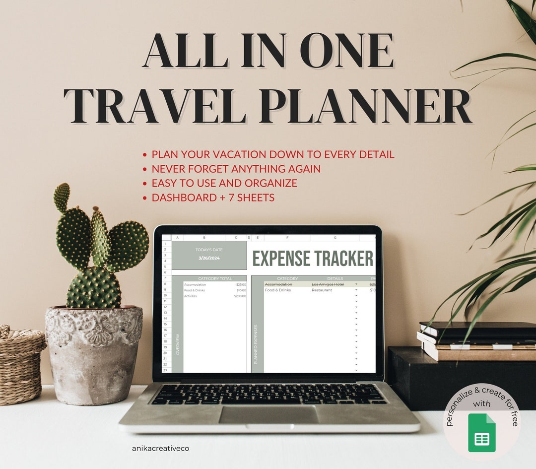 Travel Planner, Travel Organization, Travel Checklist, Travel Diary ...