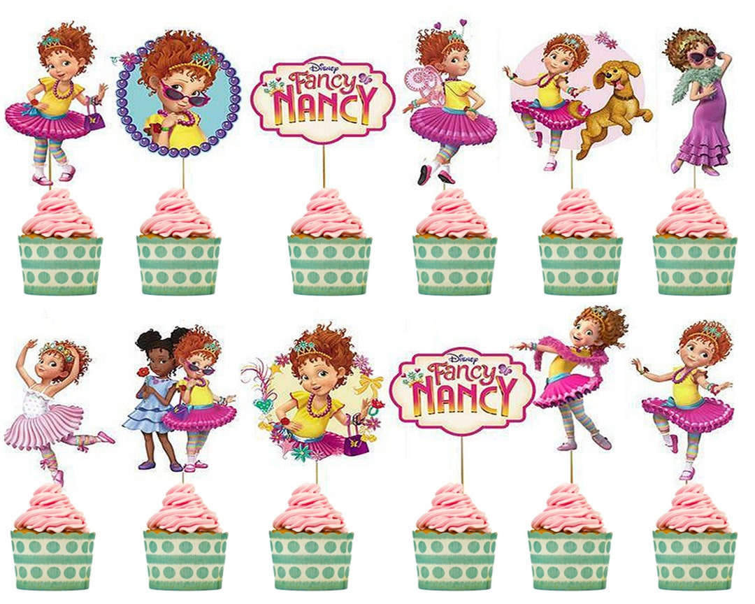 FANCY NANCY CAKE Topper Cupcake Happy Birthday Supplies Event ...