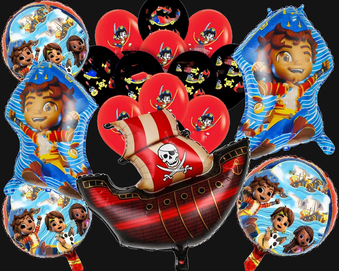PIRATES Bouquet Birthday Balloons Supplies Event Celebration Decoration ...