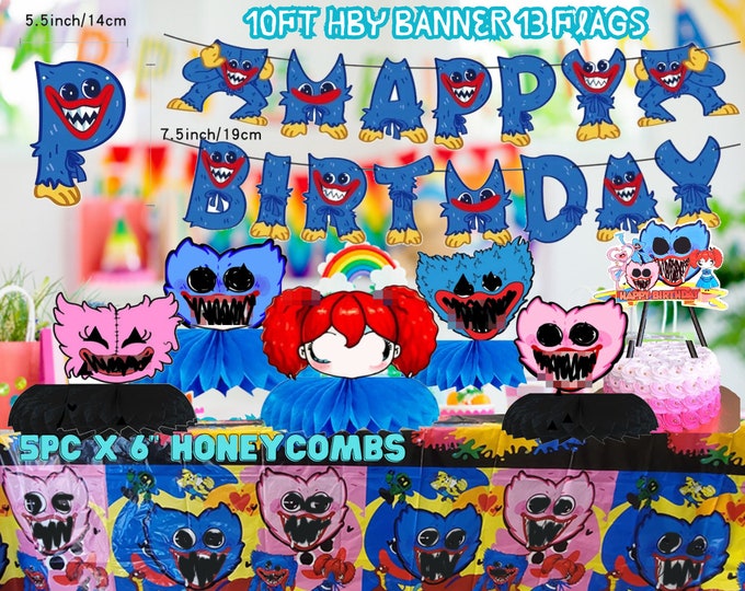 Poppys Playtime Birthday Decor Banner - Etsy