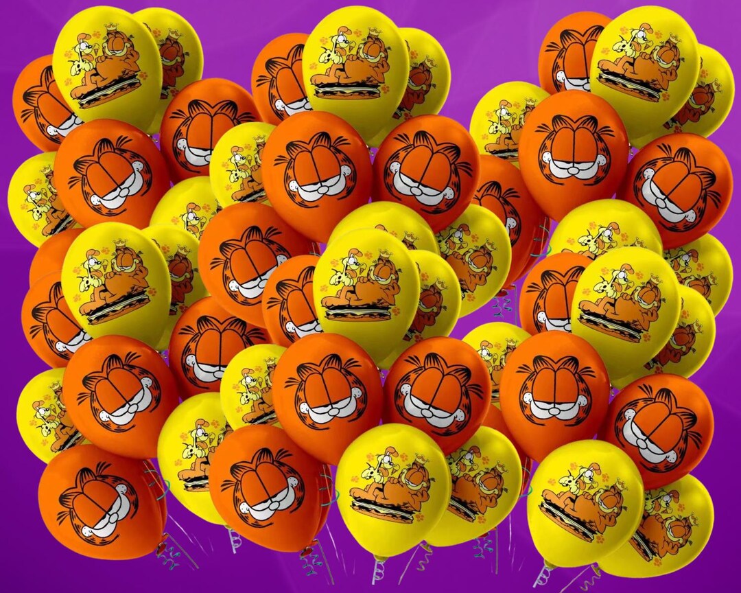 Garfield Kitties Tableware Party Cake Topper Cupcake Happy Birthday ...